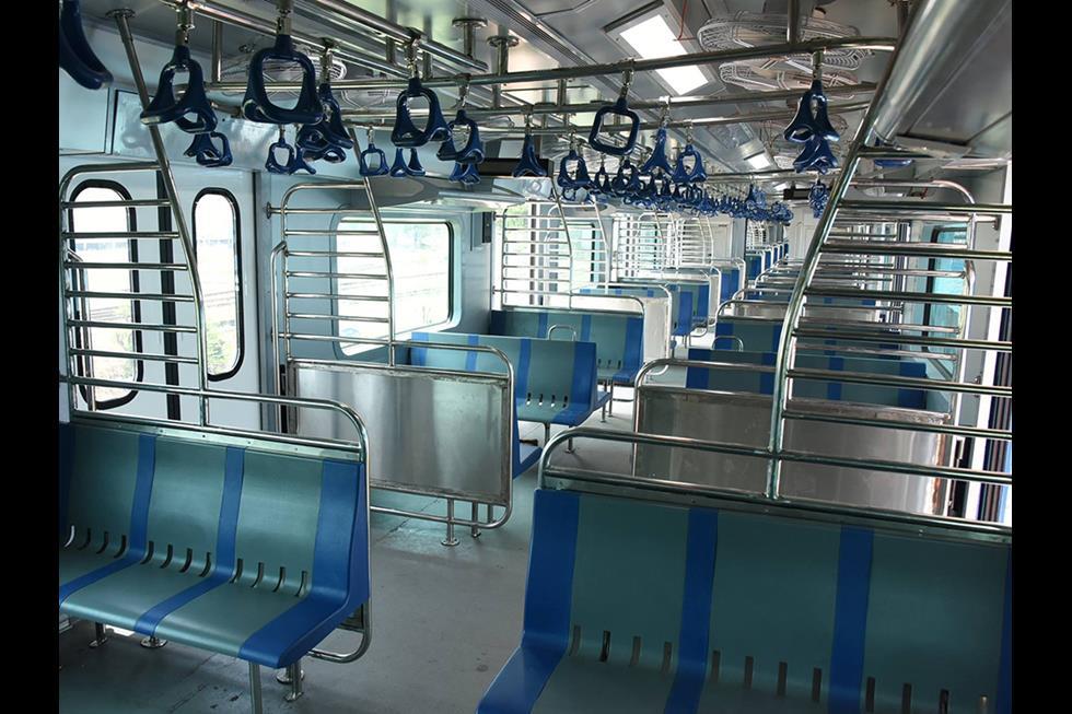 Air-conditioned EMU arrives in Mumbai | News | Railway Gazette International